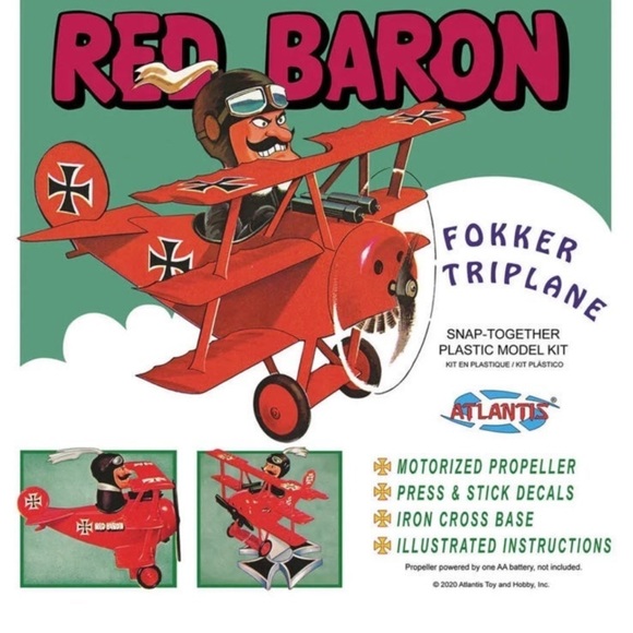 Atlantis toy and hobby | Games | Atlantis Model Kit Wwi Red Baron ...
